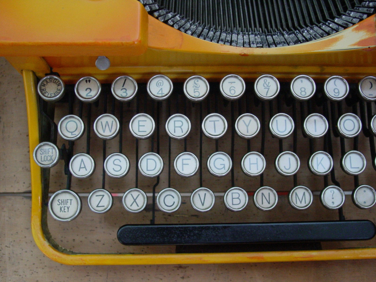 Typewriter , Golden Yellow 1931 Royal Portable – Charlie Foxtrot