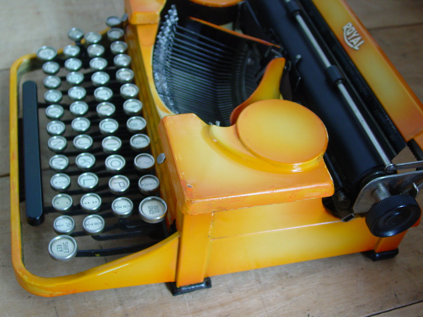Typewriter , Golden Yellow 1931 Royal Portable – Charlie Foxtrot
