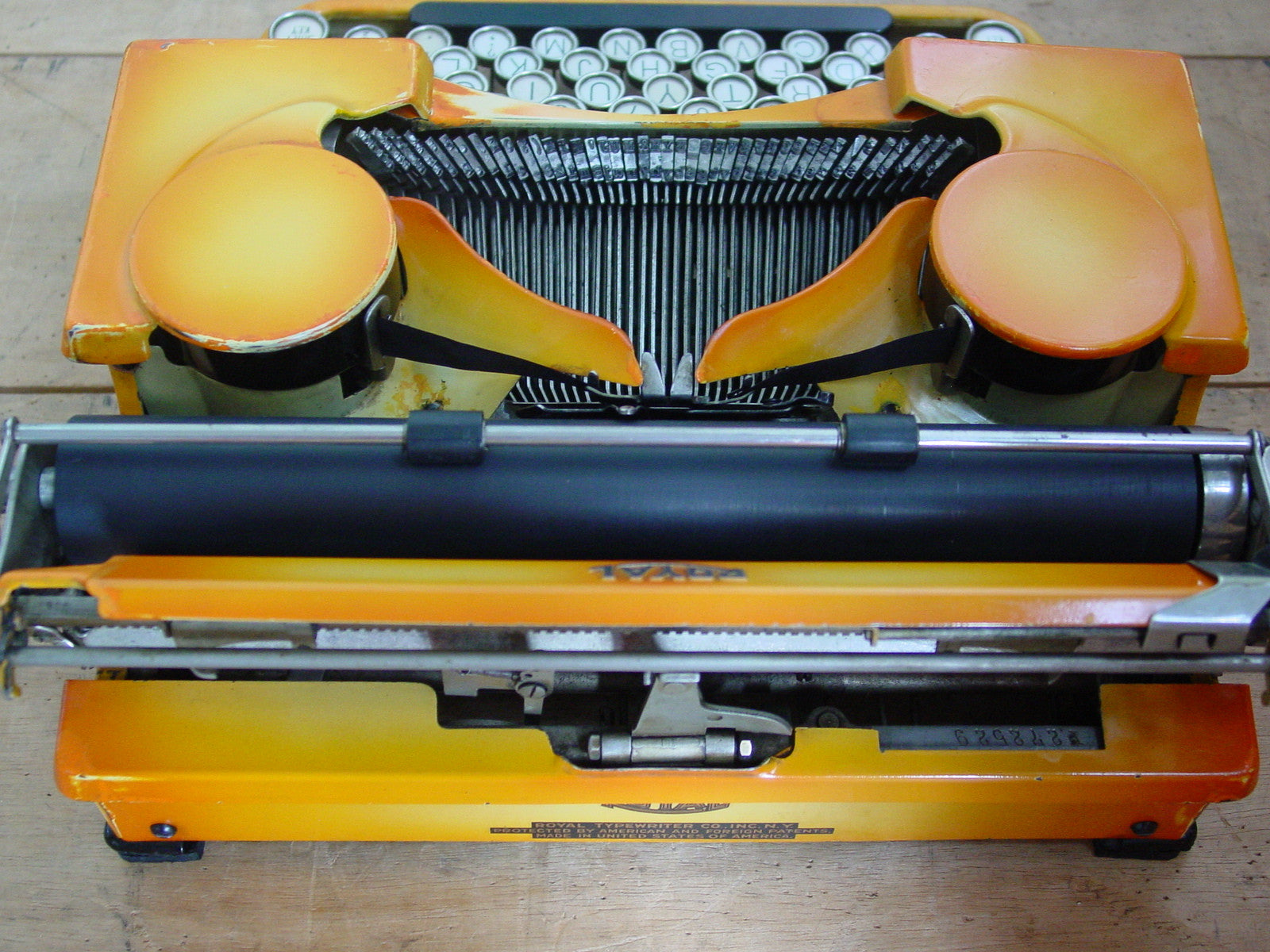 Typewriter , Golden Yellow 1931 Royal Portable – Charlie Foxtrot
